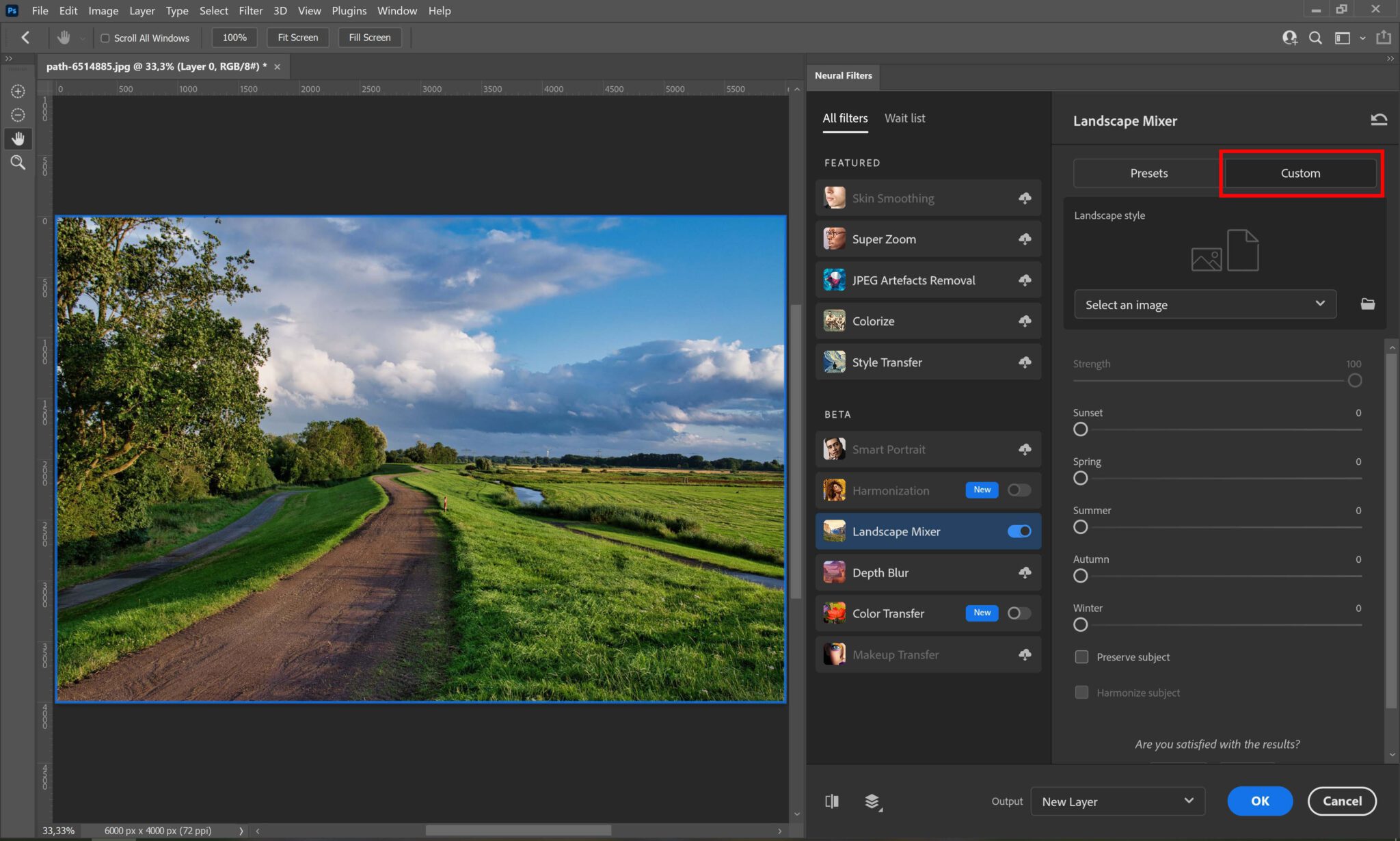 Transform landscapes In Adobe Photoshop (Landscape Mixer)!