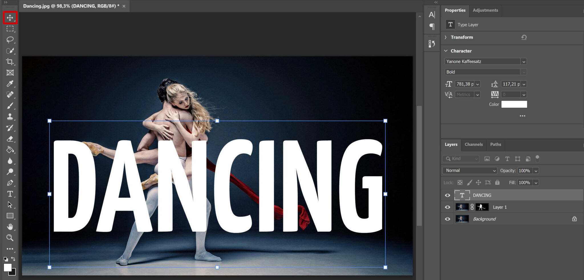 Place text behind object or subject in Adobe Photoshop!
