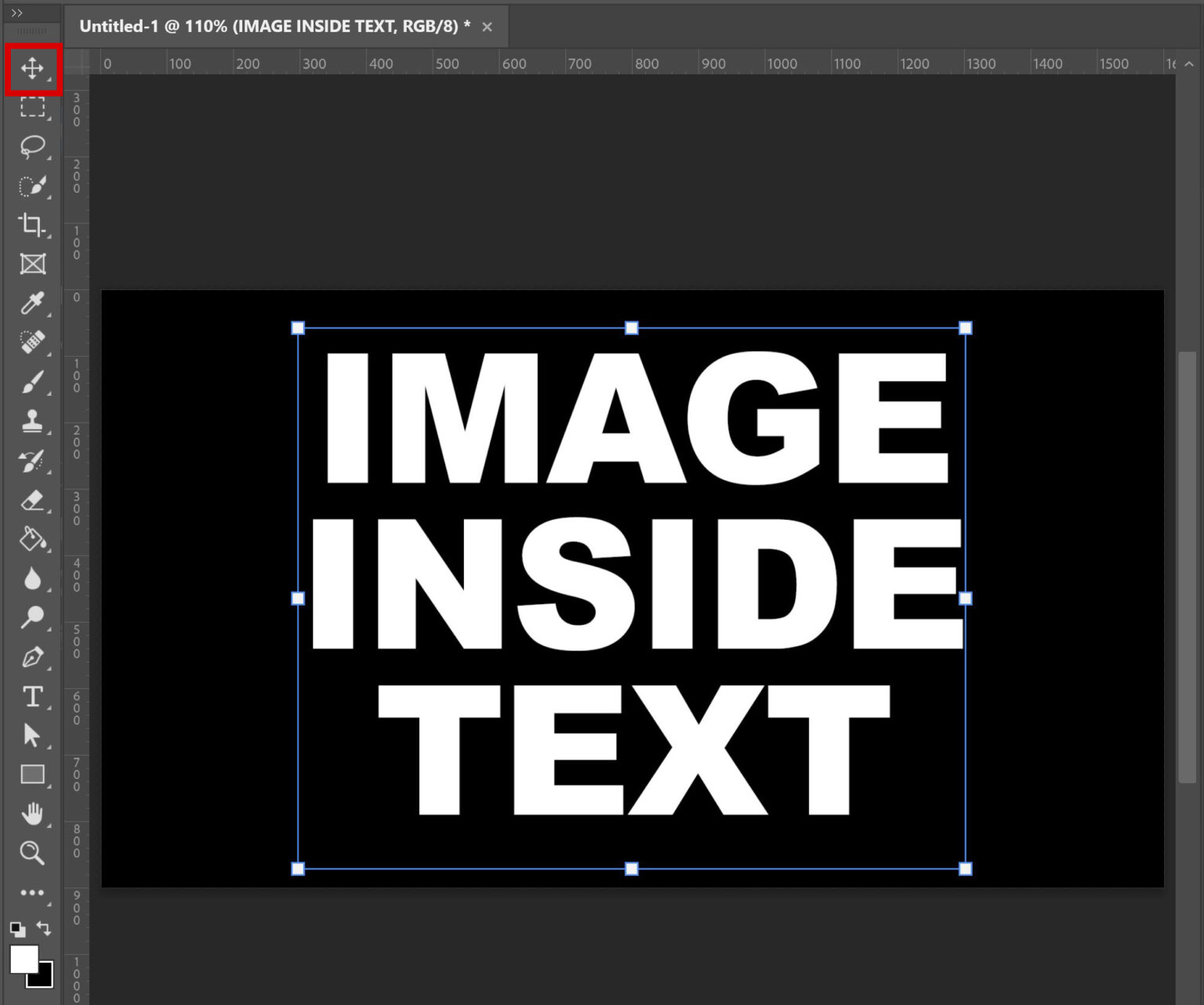 Place an image or photo inside text in Adobe Photoshop!