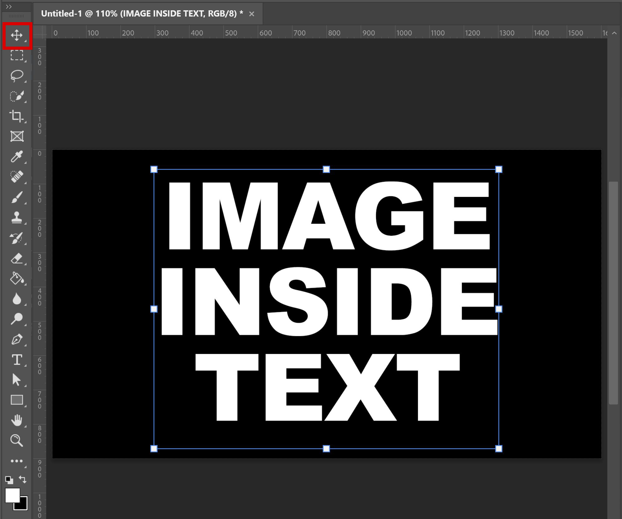Place an image or photo inside text in Adobe Photoshop!