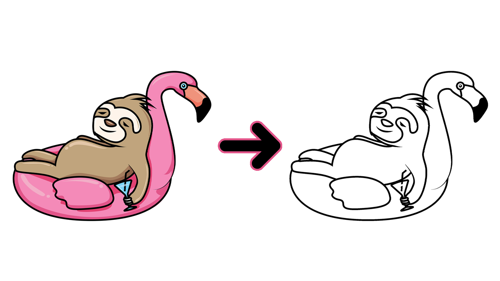 Convert image into outlines in Photoshop - Edit with Kim