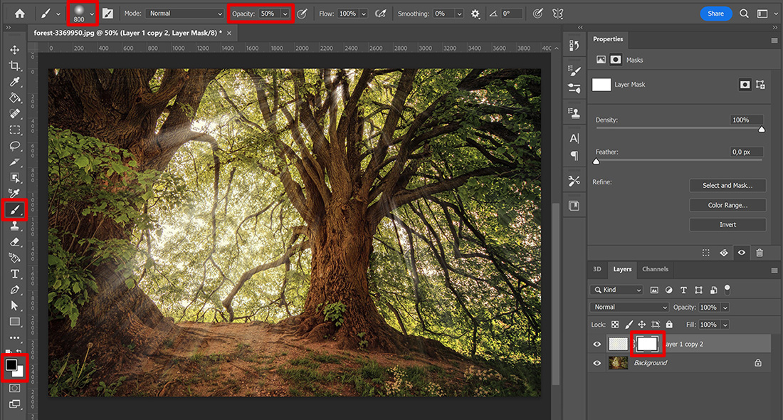 Create sun rays in Adobe Photoshop - Edit with Kim