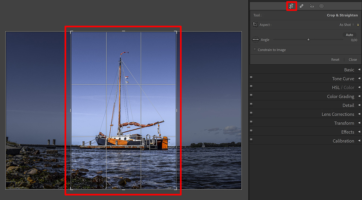 Shortcut to change the orientation of a photo in Lightroom