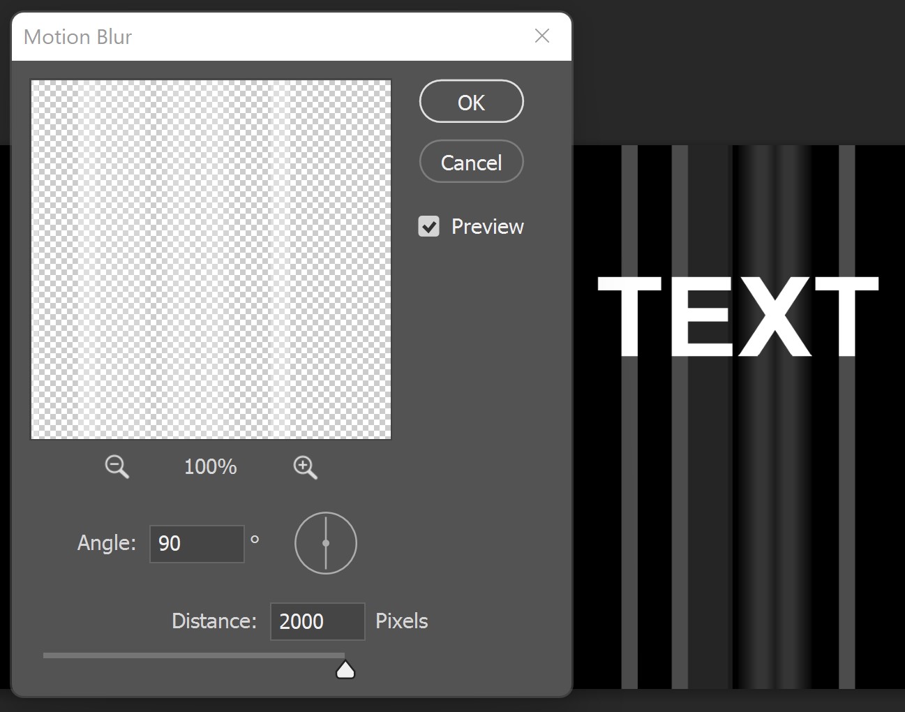 Create a faded stretched text in Photoshop - Edit with Kim