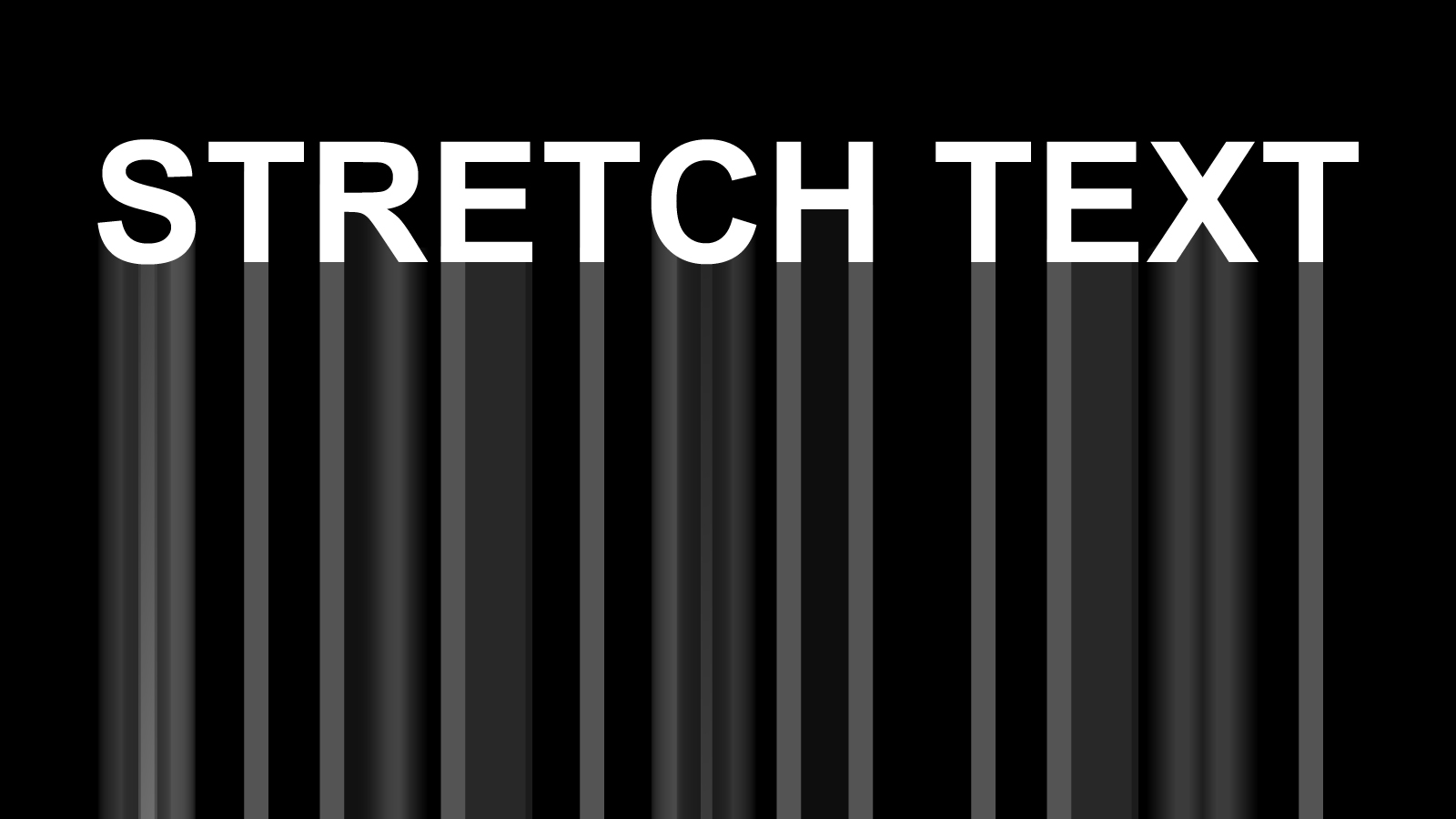 Create a faded stretched text in Photoshop - Edit with Kim