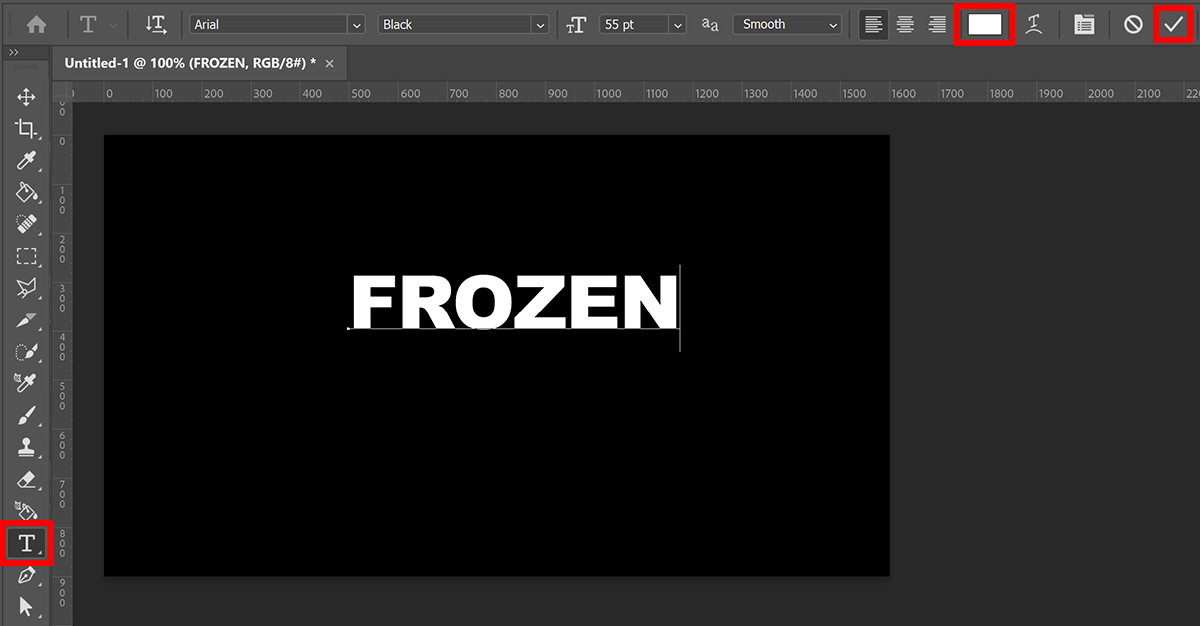 Frozen text effect in Photoshop - Edit with Kim