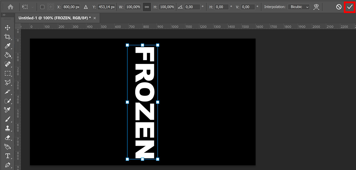 Frozen text effect in Photoshop - Edit with Kim