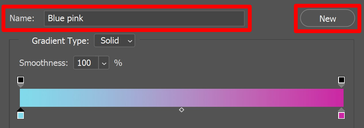 Gradient text with reverse colored outline in Photoshop