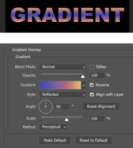 Create a gradient text effect in Photoshop - Edit with Kim