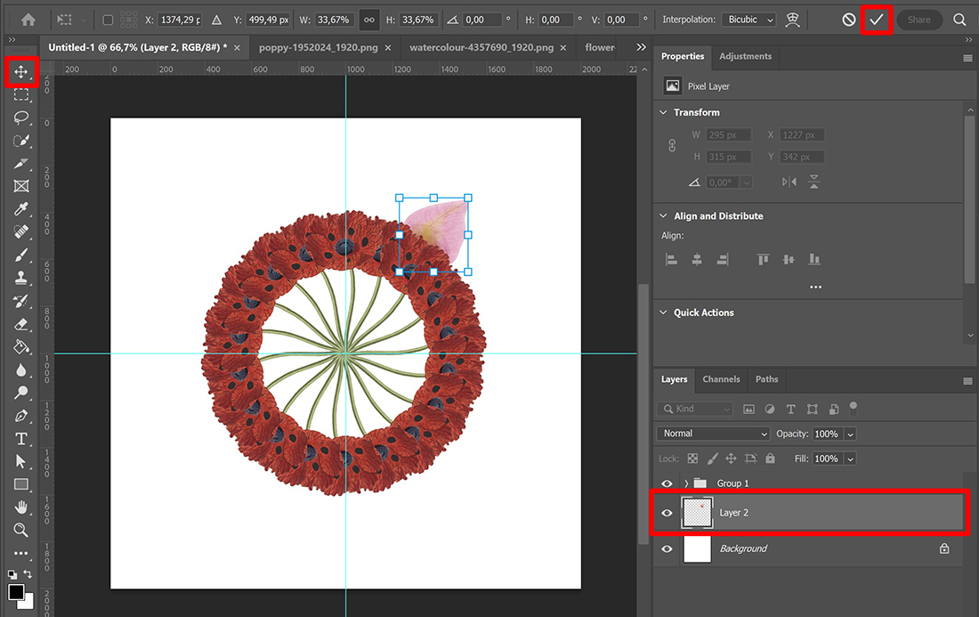 Turn an image into a pattern in Photoshop - Edit with Kim