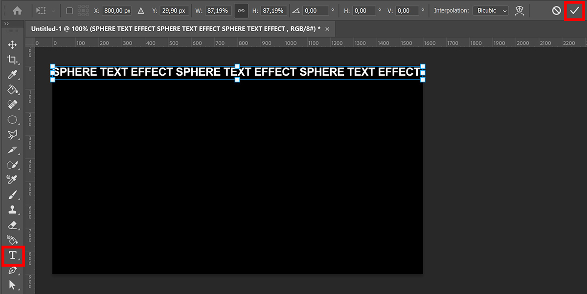 3D sphere text effect in Photoshop - Edit with Kim