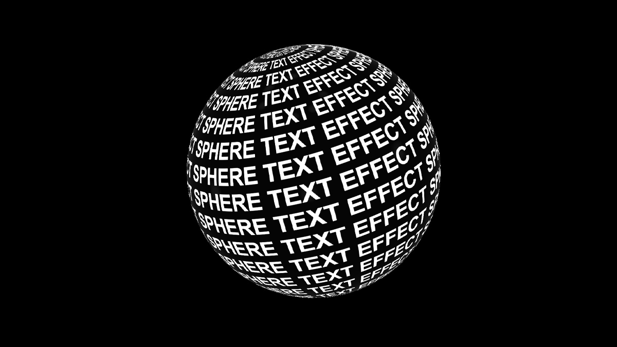 3D sphere text effect in Photoshop - Edit with Kim