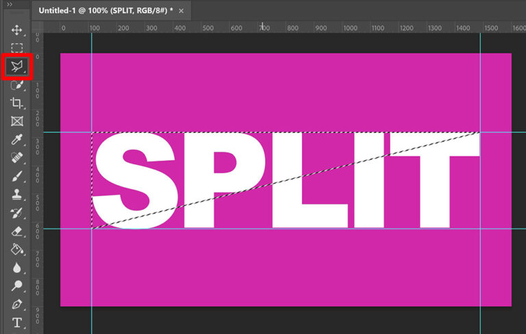 Split color text effect in Adobe Photoshop - Edit with Kim