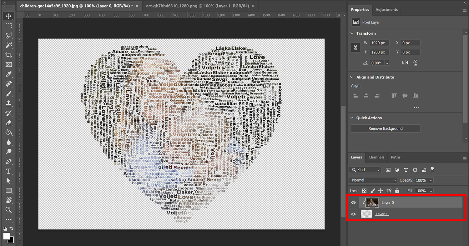 Create a text portrait in Adobe Photoshop - Edit with Kim