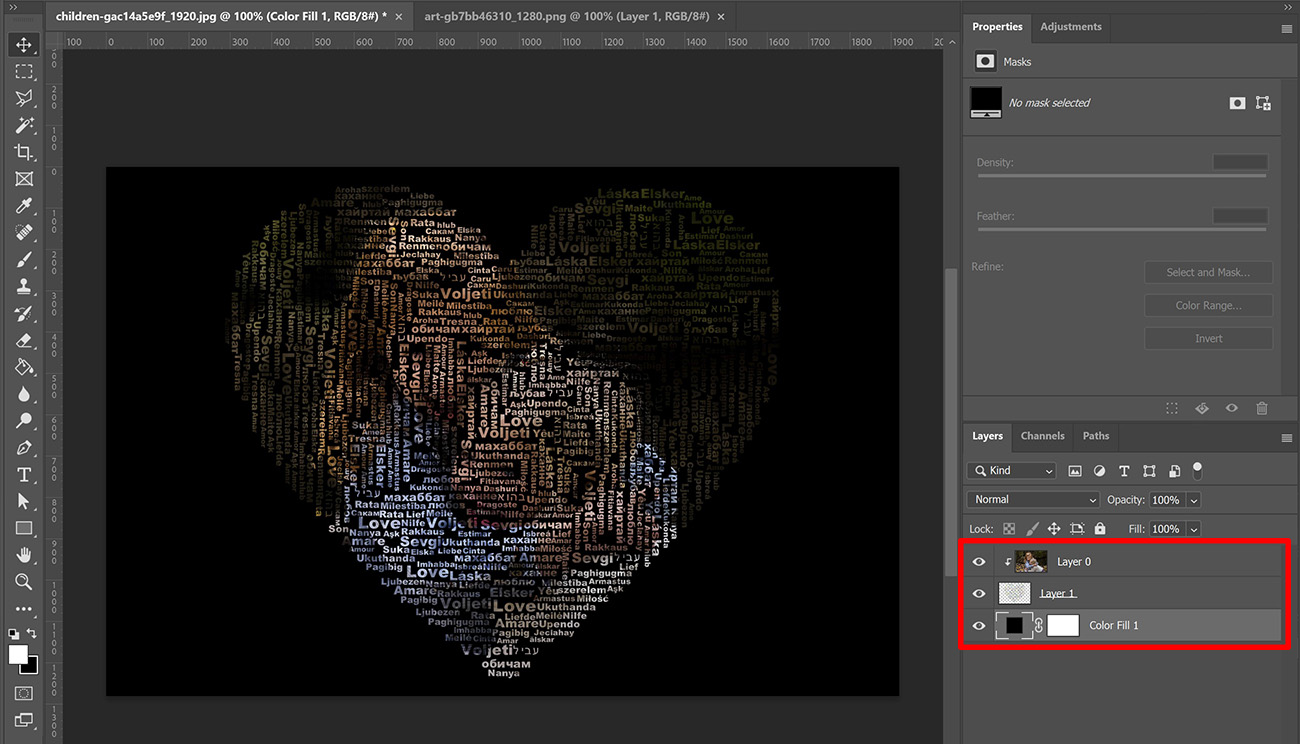 Create a text portrait in Adobe Photoshop - Edit with Kim