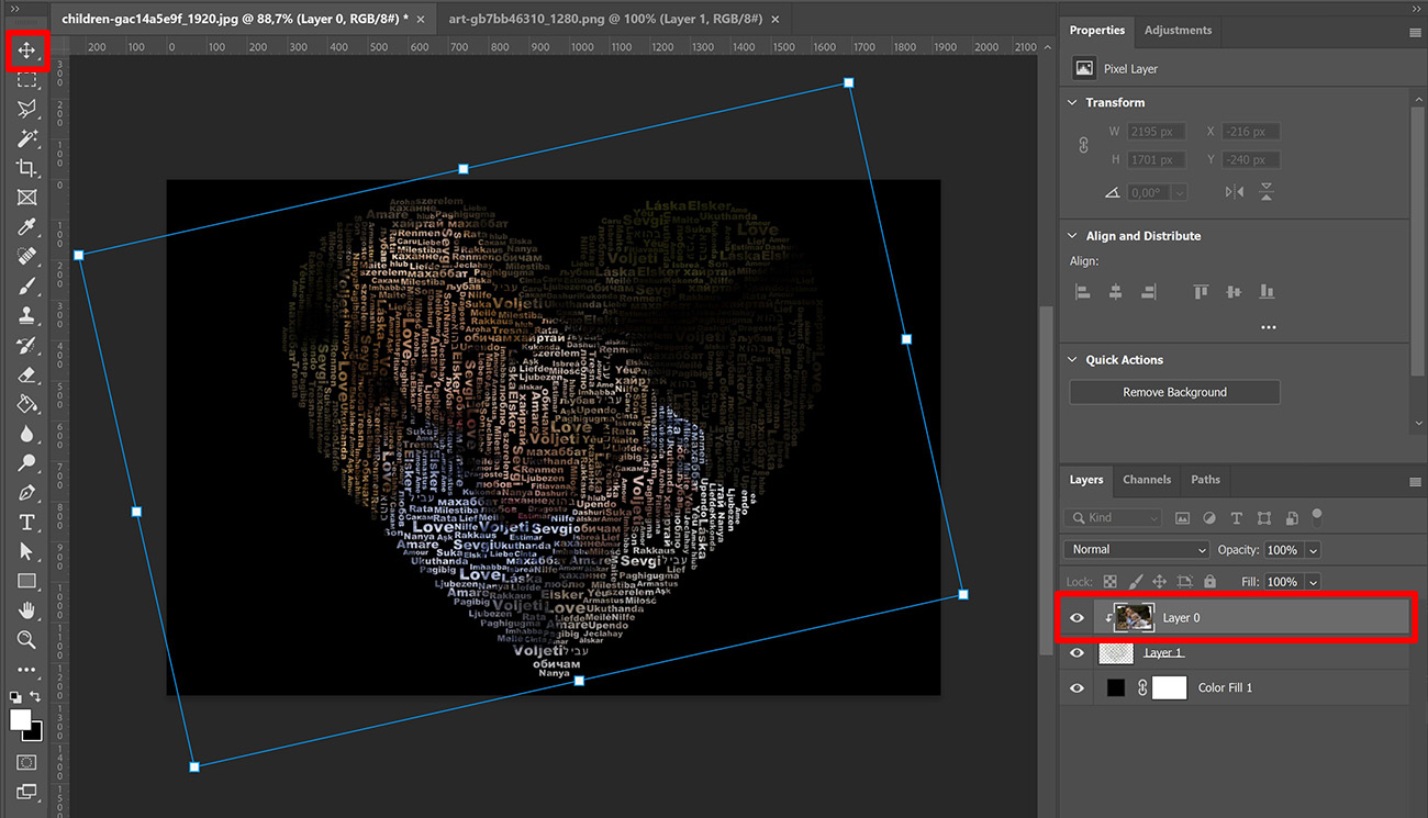 Create a text portrait in Adobe Photoshop - Edit with Kim