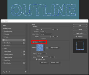 Transparent text with outline only in Adobe Photoshop