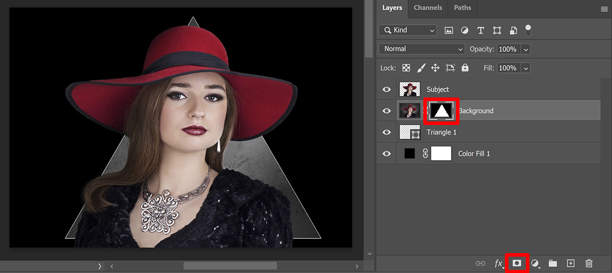Photo inside shape (with pop-out effect) in Adobe Photoshop