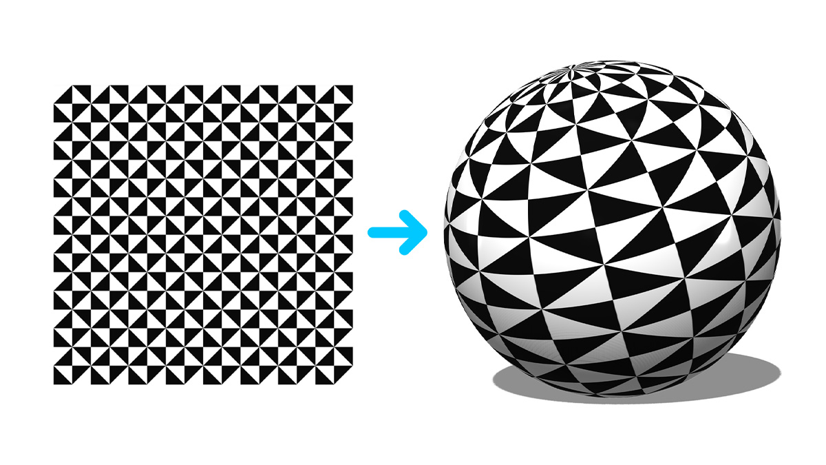 2D image to 3D sphere in Adobe Photoshop - Edit with Kim