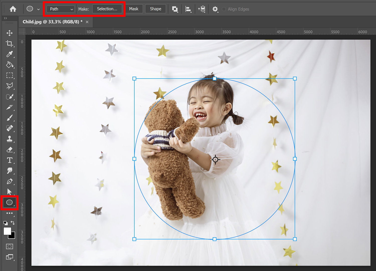 Photo inside shape with soft edges in Adobe Photoshop