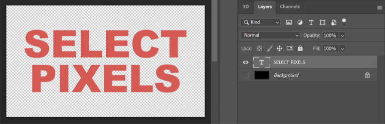 Select pixels from layer in Photoshop - Edit with Kim