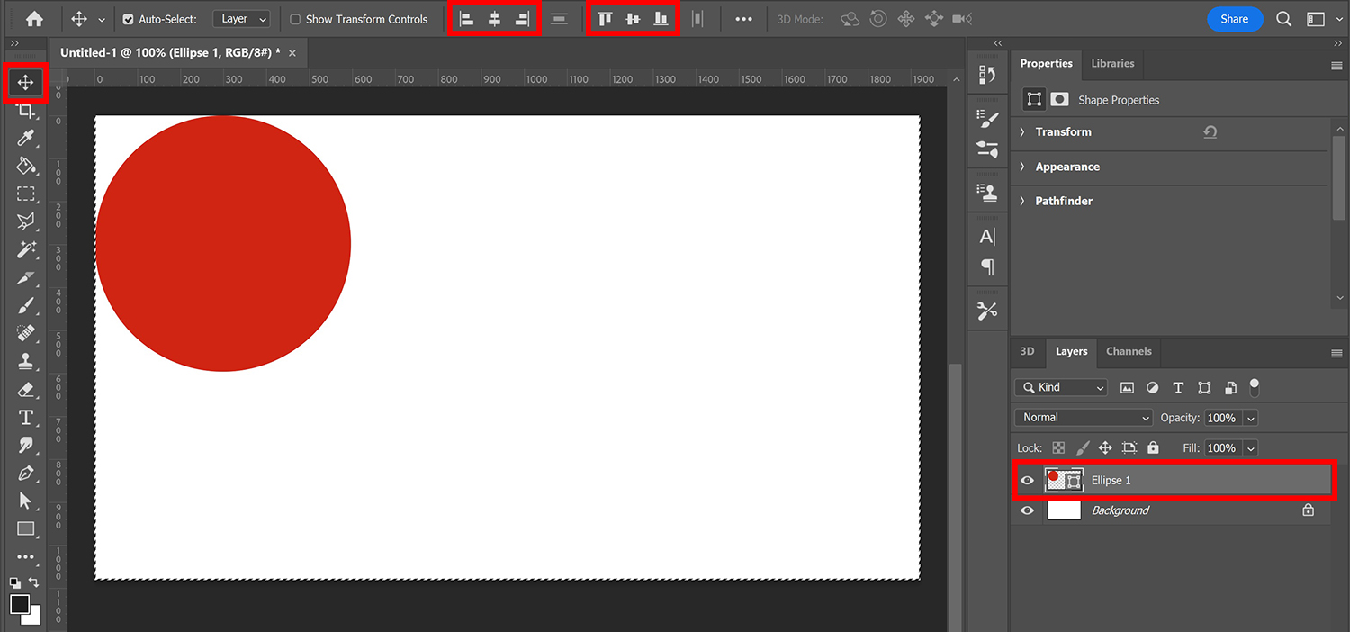 Align or center something in Photoshop - Edit with Kim