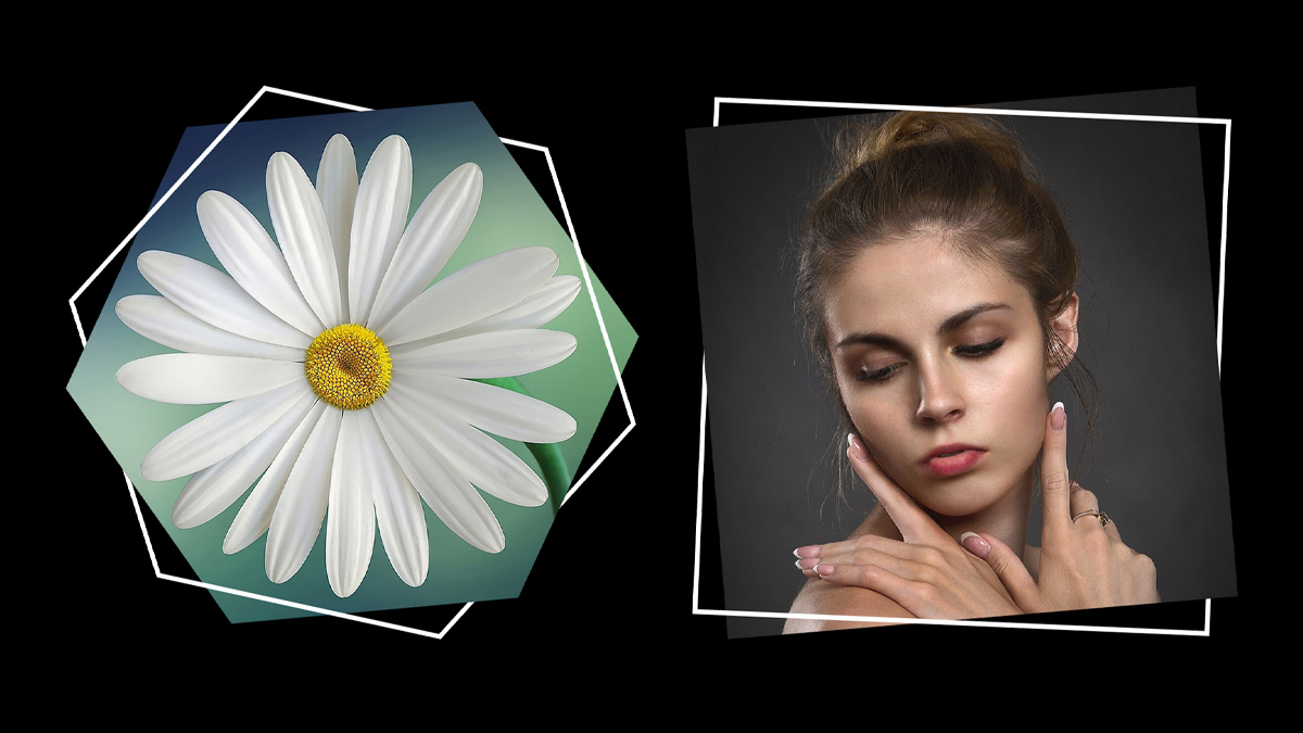 Photo in shape with outline in Photoshop - Edit with Kim