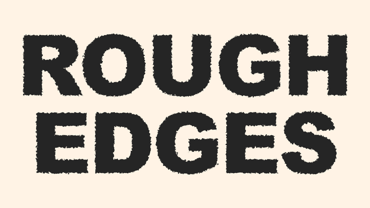 Create text with rough edges in Photoshop - Edit with Kim