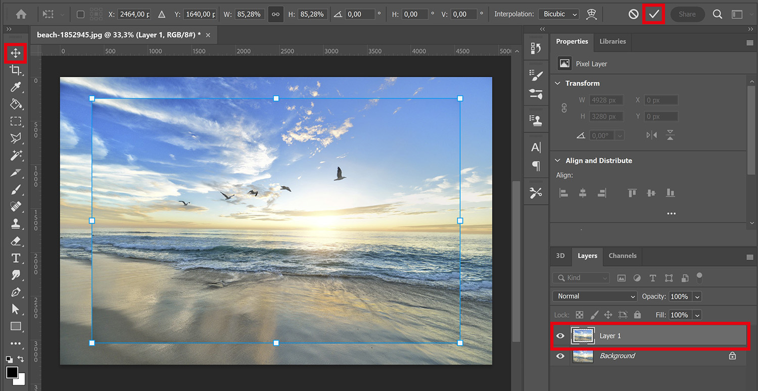 Create a blurry photo border in Photoshop - Edit with Kim