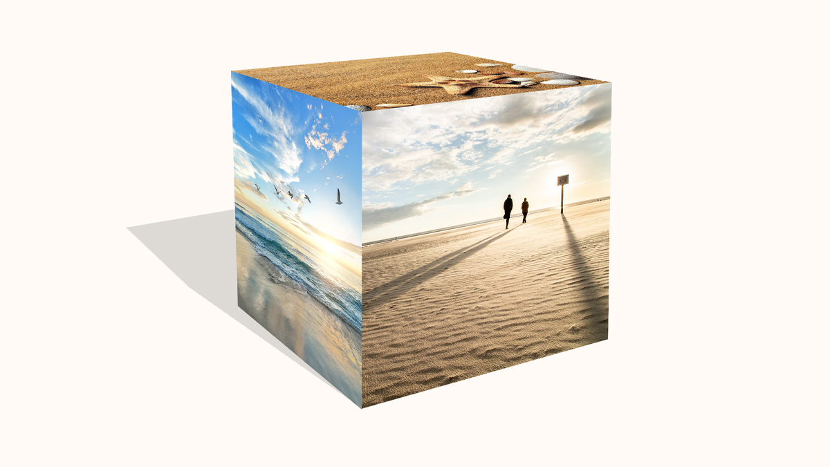Create a 3D photo cube in Photoshop - Edit with Kim