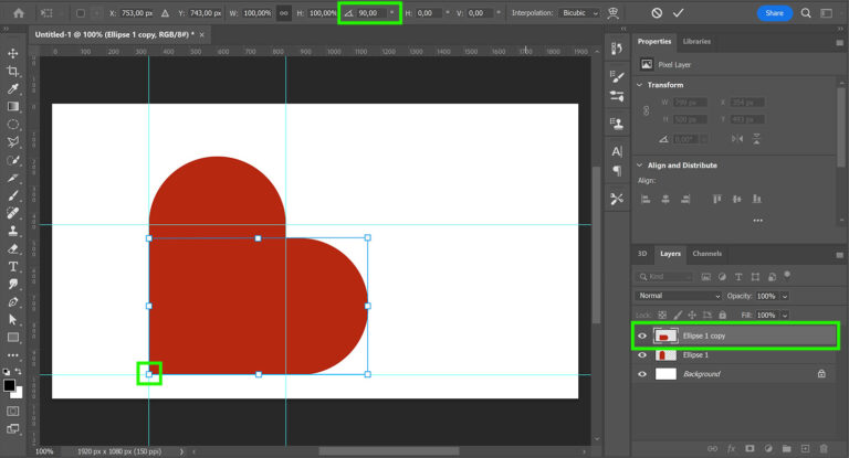 Create a heart shape in Photoshop - Edit with Kim