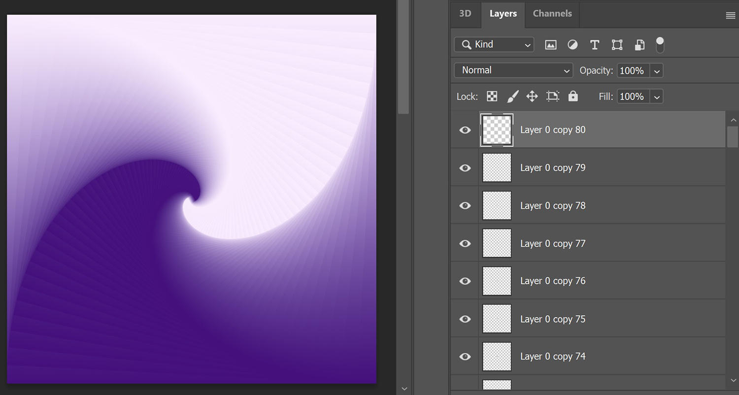 Abstract gradient swirl in Photoshop - Edit with Kim