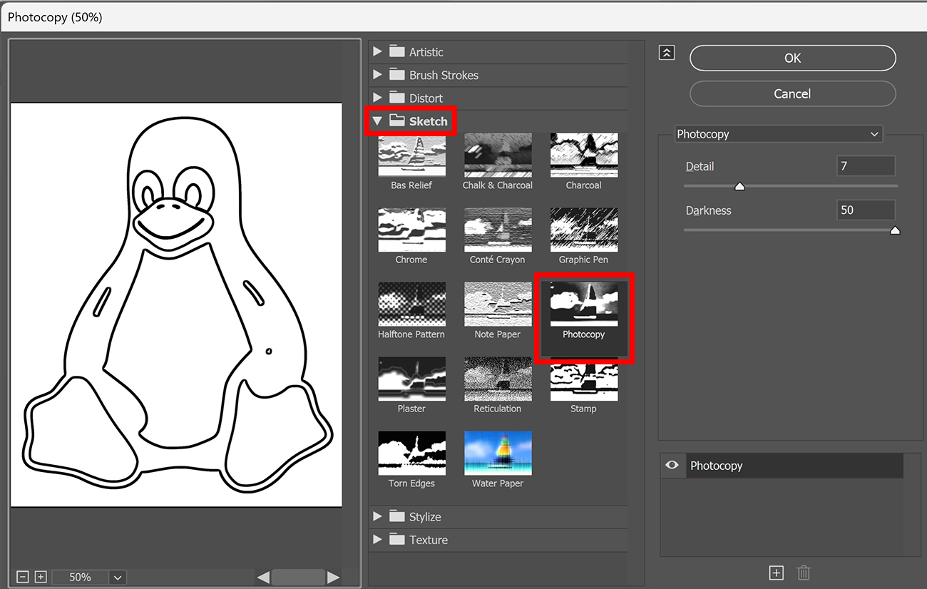 Convert image to outlines in Photoshop - Edit with Kim