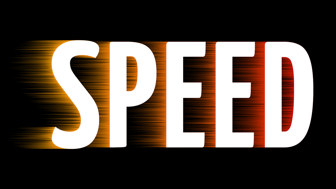 Gradient speed text effect in Photoshop - Edit with Kim