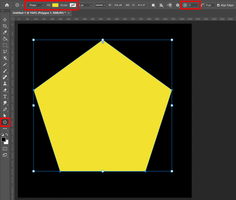Create a star shape in Photoshop - Edit with Kim