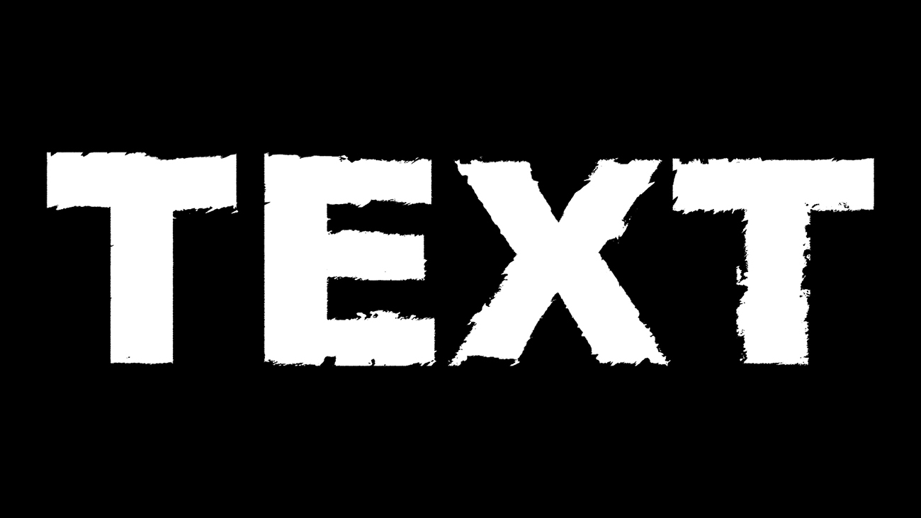 Create text with rough edges in Photoshop - Edit with Kim