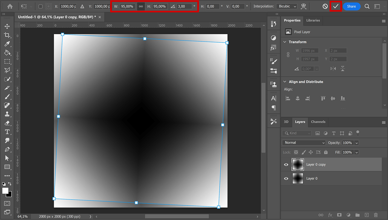 Gradient spiral effect in Photoshop - Edit with Kim