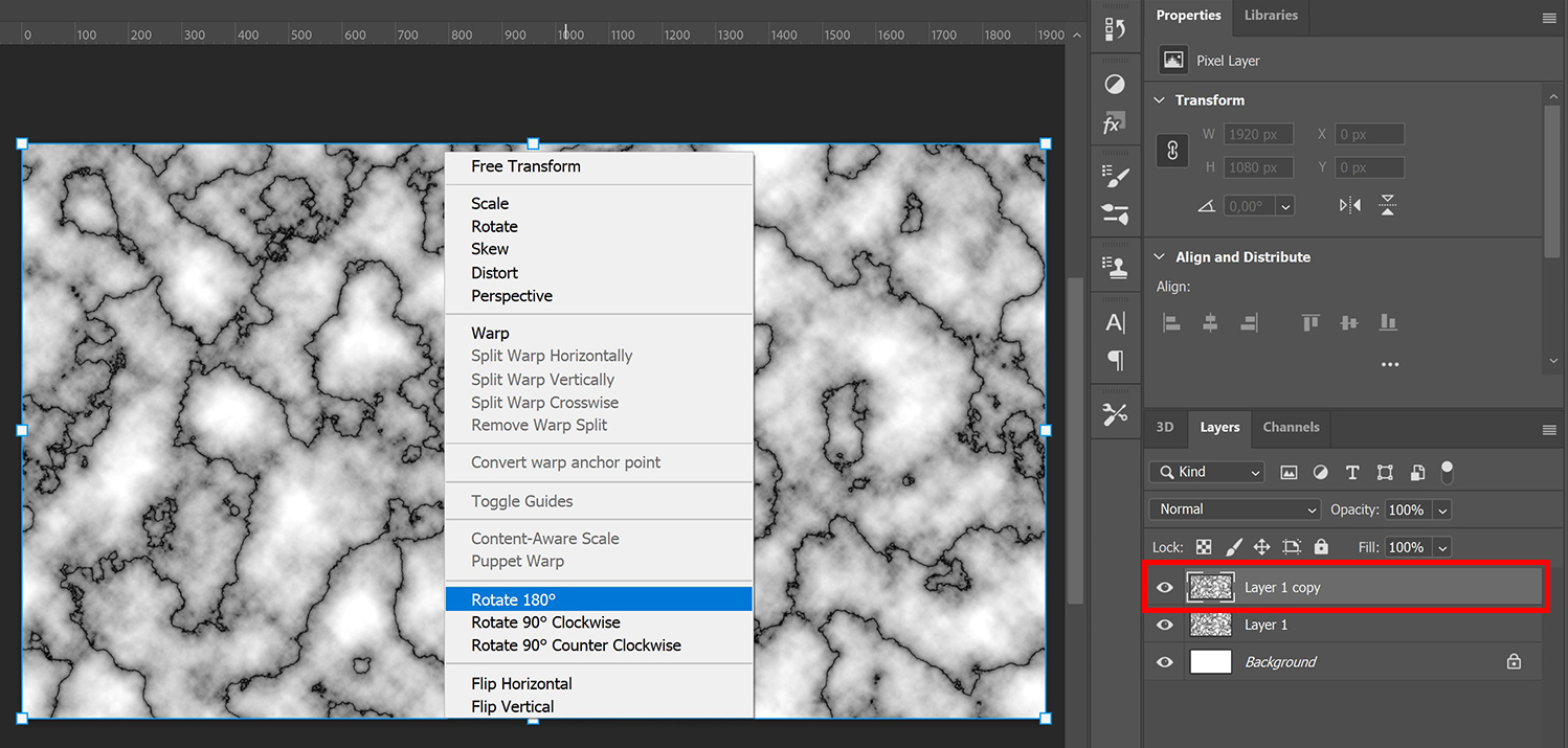 Create a marble texture in Photoshop - Edit with Kim