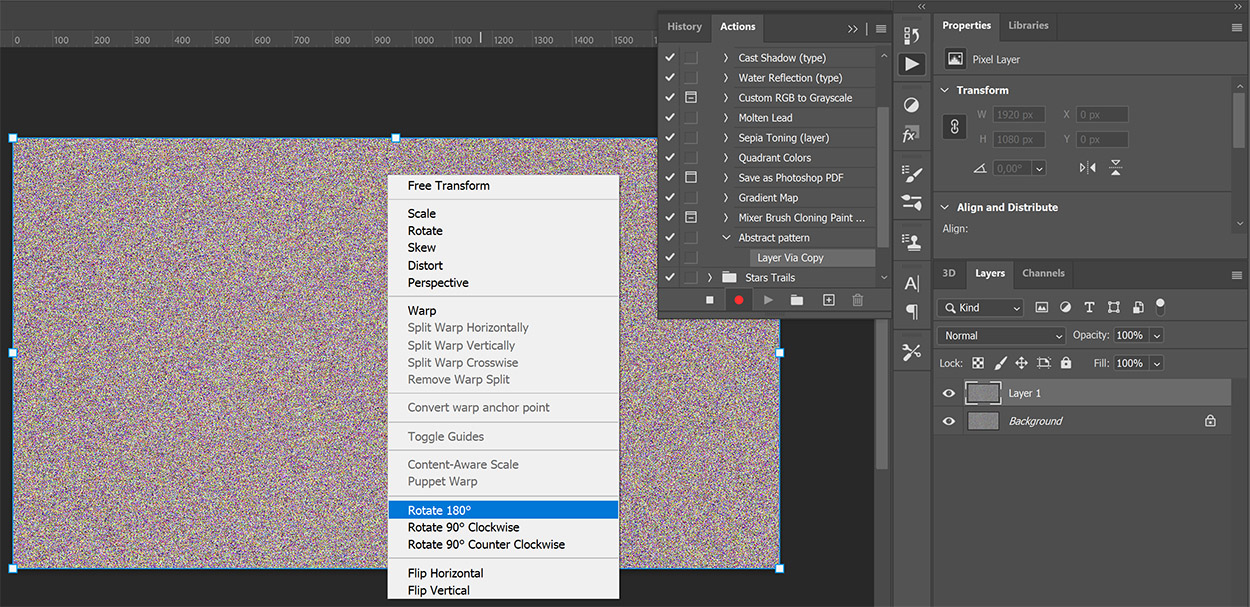 Create an abstract pattern in Photoshop - Edit with Kim