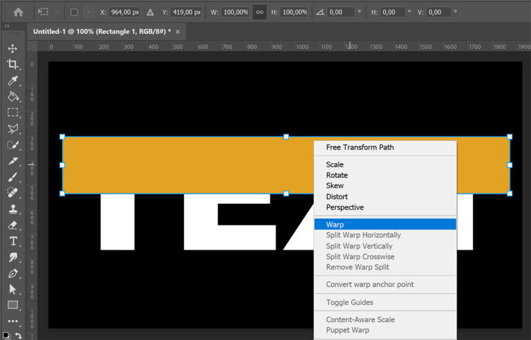 Split color text with wave effect in Photoshop - Edit with Kim