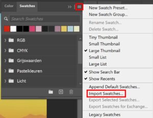 Create color palette from photo in Photoshop - Edit with Kim