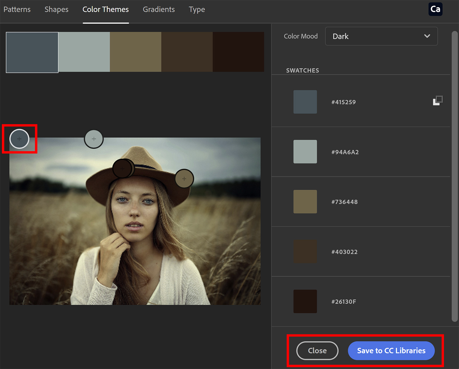 Create color theme from photo in Photoshop - Edit with Kim