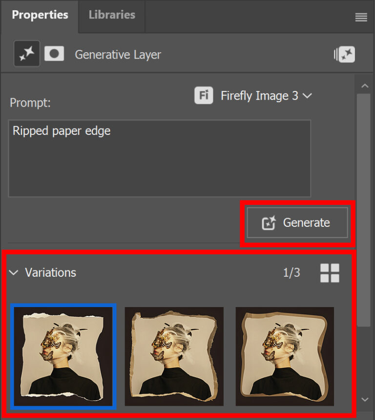 Photo with ripped paper effect in Photoshop - Edit with Kim